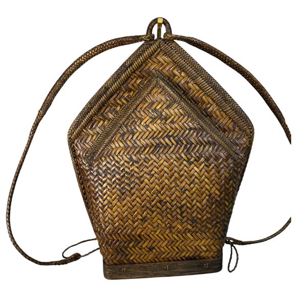 unbranded | Bags | Vintage Ifugao Woven Basket Backpack Filipino ...